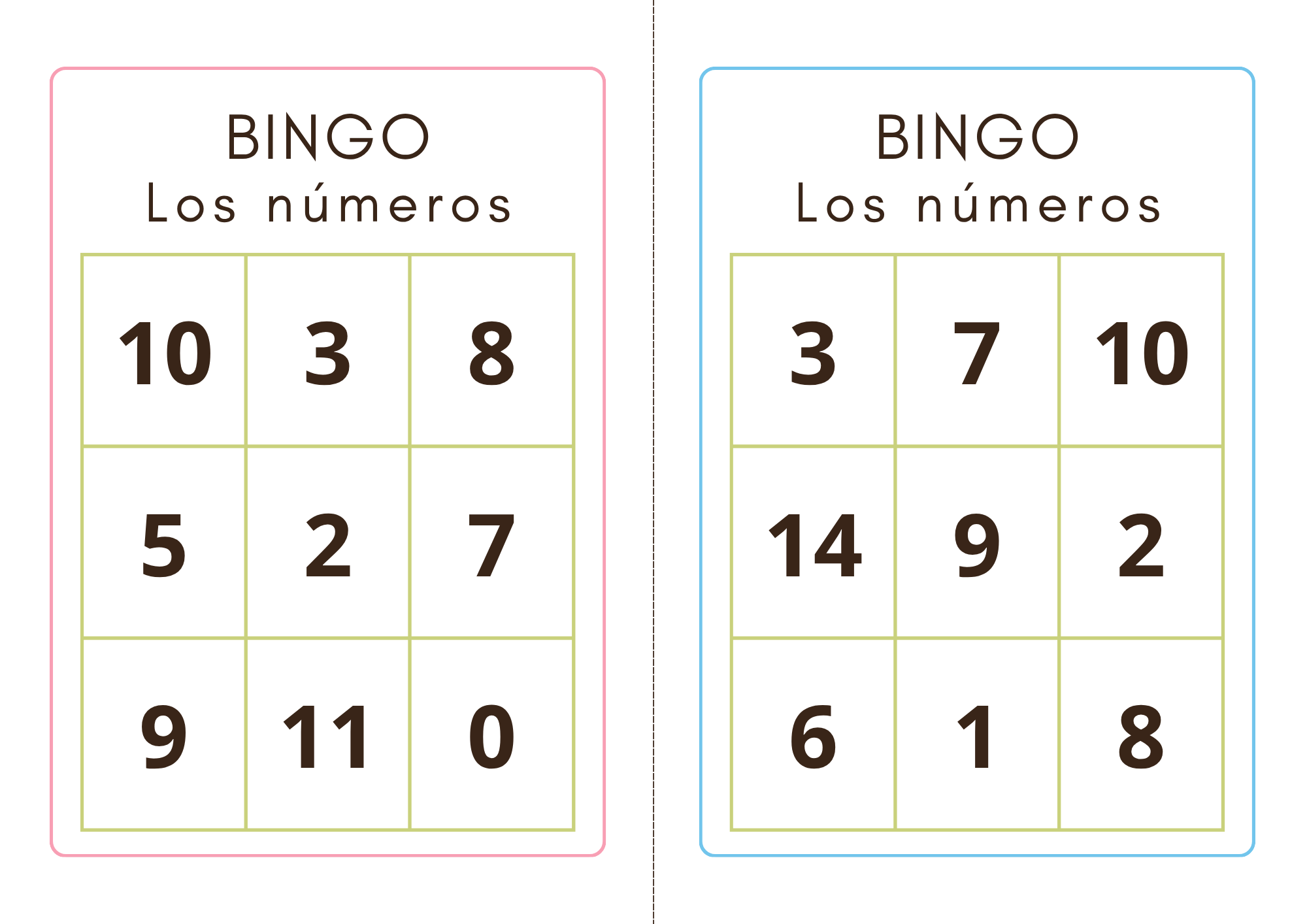 Numbers 1-20 in Spanish Bingo (SM)(8+) Spanish worksheets – Learn ...